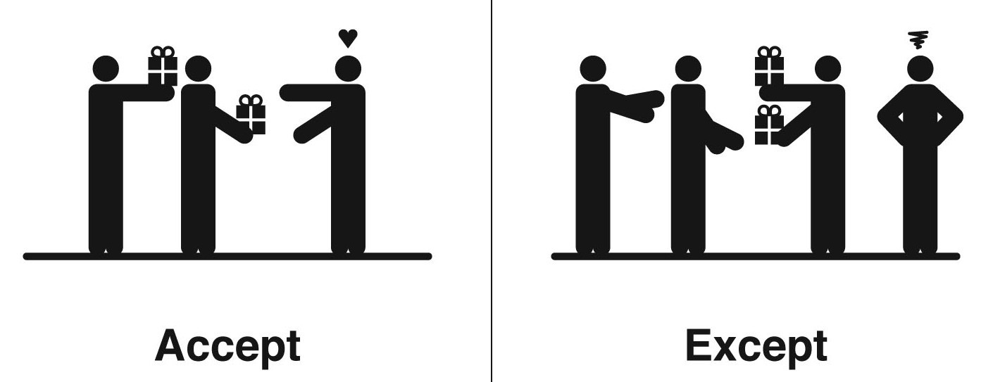 accept vs except - The English Affair